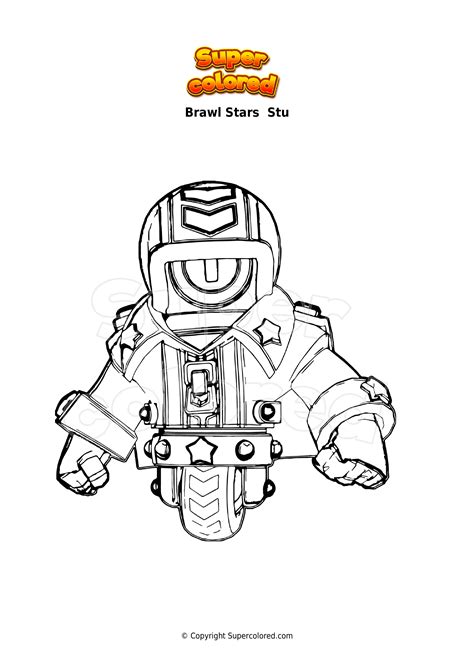 Disegno Da Colorare Brawl Stars Stu Supercolored