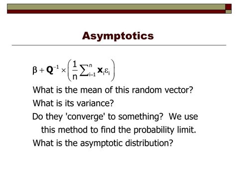 ppt asymptotics for the least squares estimator in the classical regression model powerpoint