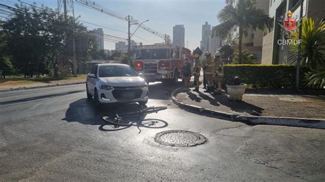 Ciclista fica ferido após colidir veículo em Águas Claras Jornal