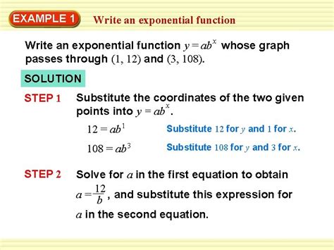 how do you find the equation of an exponential function given two points tessshebaylo
