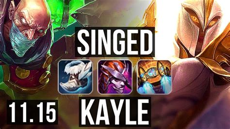 Singed Vs Kayle Top Rank Singed Games K Mastery