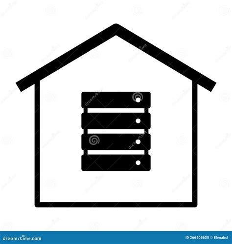 On Premise Corporate Data Center Icon Stock Vector Illustration Of