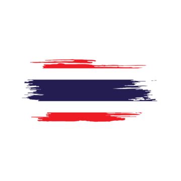 Thailand Flag Transparent Watercolor Painted Brush Vector Art Thailand