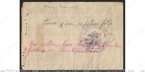 Foreign Identity Card Reverse United States Of America