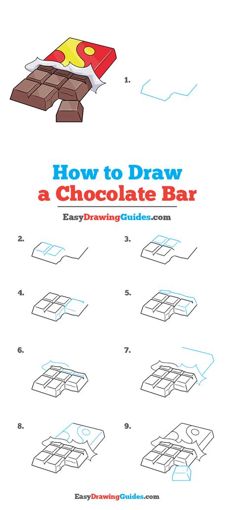 How To Draw A Chocolate Bar Really Easy Drawing Tutorial