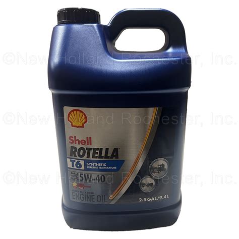 Shell 2 5 Gal Engine Oil Rotella T6 SAE 5W 40 CK 4 Full Synthetic Part