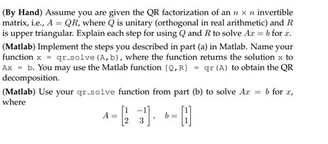 [solved] please answer and include matlab code by hand assume you course hero