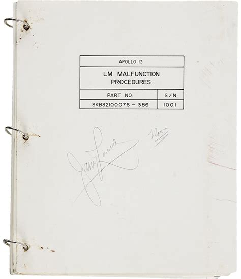 Apollo Flown Checklist Page