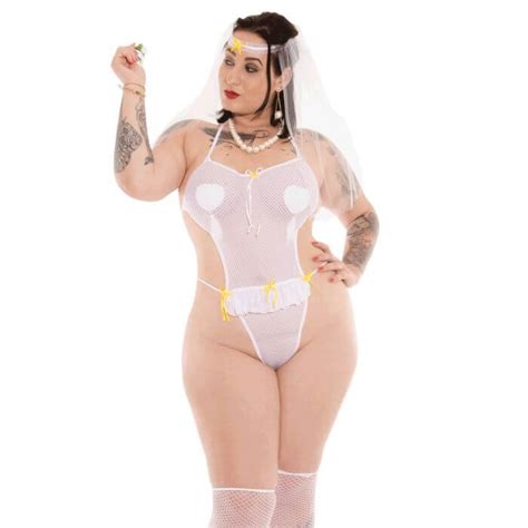 Fantasia Noiva Belisa Plus Size Sapeka Lingerie Sex Shop Flower Love