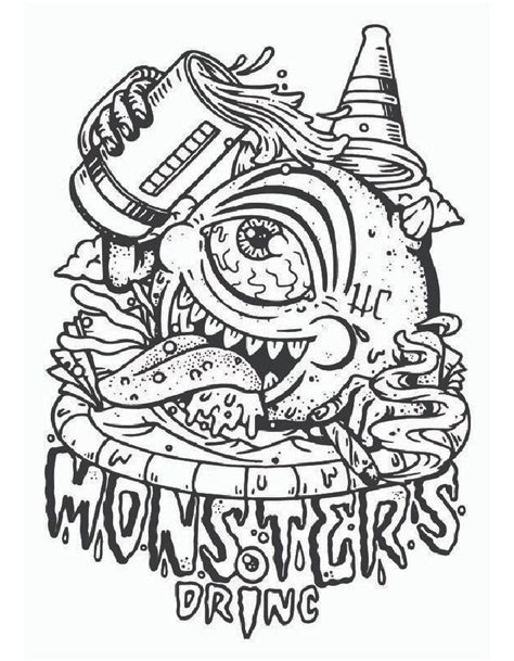 Horror Printable Coloring Page