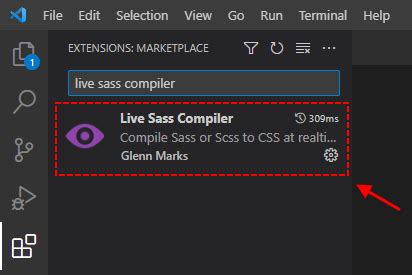 VS Code Create SCSS SASS Project With Live Sass Compiler Dirask
