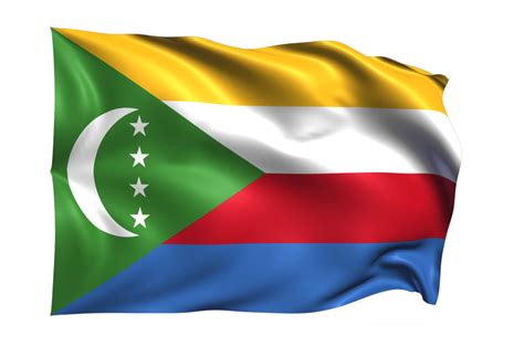 Comoren Golvend Vlag Realistisch Transparant Achtergrond 15309658 PNG