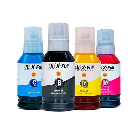 Kit De Tintas Epson T H X Full Preta Coloridas Zip Cartuchos