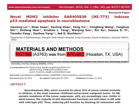 美国APExBIO中文官网 RG7388 MDM2 antagonist oral selective CAS 1229705 06 9