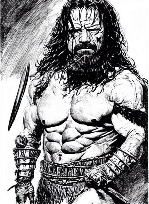 KREA AI Portrait Of Walter White As Conan The Barbarian By