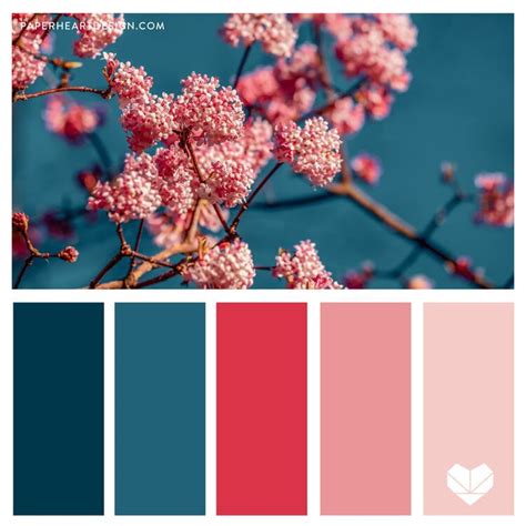 Color Palette Pretty In Pink Paper Heart Design Color Palette Pink