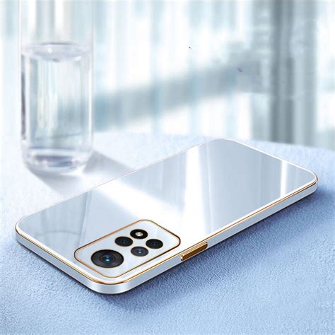 Xiaomi Redmi Note 12 Pro Kılıf Açık Mavi Zebana Golden Silikon Kılıf