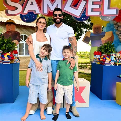 Gusttavo Lima e Andressa Suita celebram aniversário de caçula