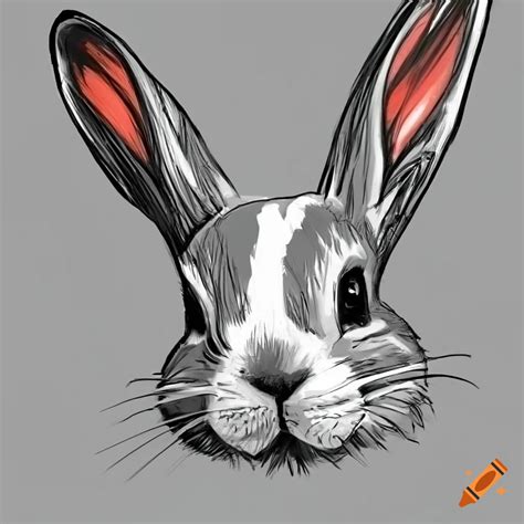 Rabbit Drawing In Pencil On Craiyon