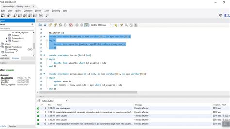 Crear Y Ejecutar Procedimientos Almacenados En Mysql Workbench Youtube