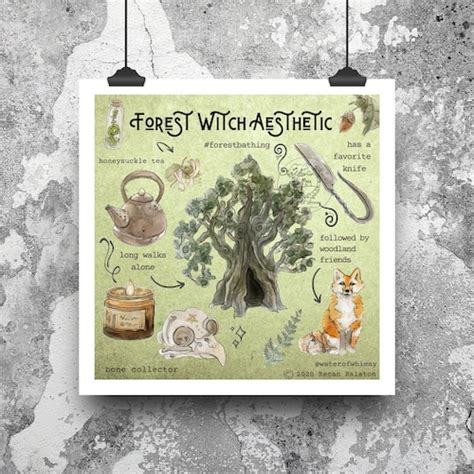 Ice Witch Aesthetic Print Witchy Wall Art Etsy
