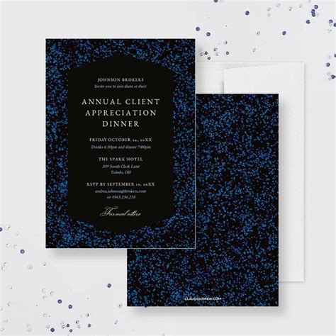 Business Annual Client Appreciation Dinner Party Invitation Corporate