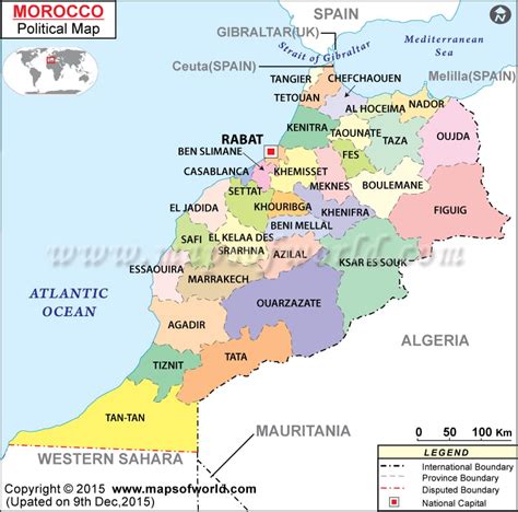 Political Map Of Morocco Morocco Regions Map