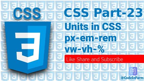 How To Use Css Measurement Units Px Em Rem Vh Vw And Percentage