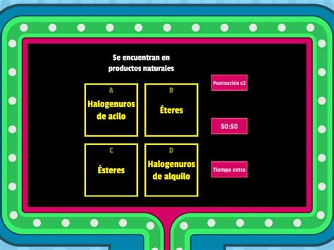 Halogenuros de acilo éteres y ésteres Gameshow quiz