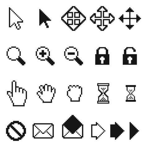 Mouse Pointer Cursor Icons Set Stock Vector Sdp Creations 59451999