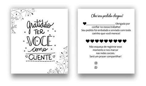 Nota De Agradecimento Ao Cliente