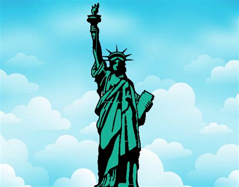 Dibujo de La Estatua de la Libertad pintado por en Dibujos net el día