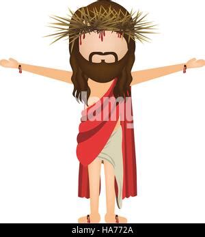 Rostro de Jesús con corona de espinas Imagen Vector de stock Alamy