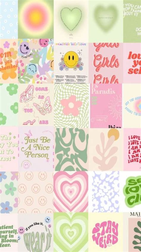 Pcs Danish Pastel Aesthetic Wall Collage Kit Danish Etsy Artofit