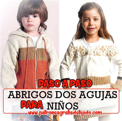 Campera Y Vestido En Dos Agujas Para Ni Os Moldes Y Paso A Paso