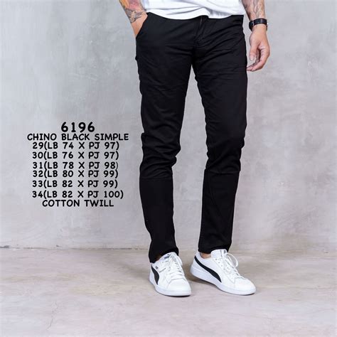 Jual Credomenstore Celana Chino Hitam Celana Panjang Chino Pria