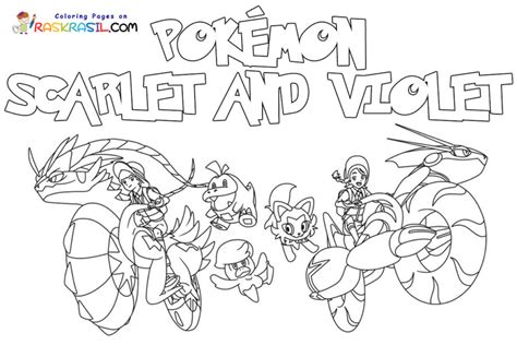 Disegni di Pokémon Scarlatto e Violetto da Colorare