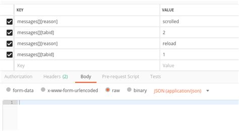 Postman Multipartform Data Array