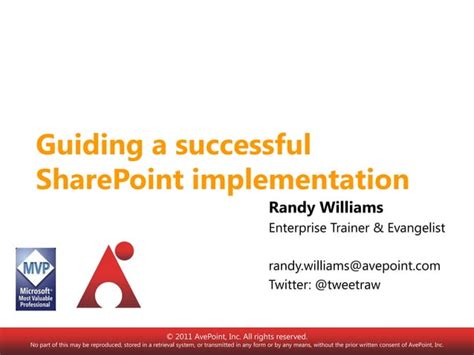 guiding a successful sharepoint implementation ppt