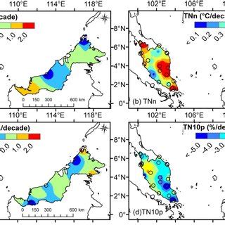 Spatial Distributions In Annual Trends Of The A TXn B TNn C