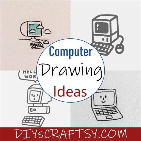 How To Draw A Computer Step By Step Printable Crafty