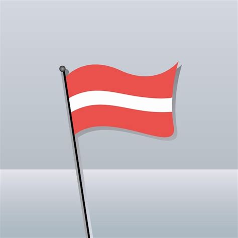 Ilustração do modelo de bandeira da letônia Vetor Premium