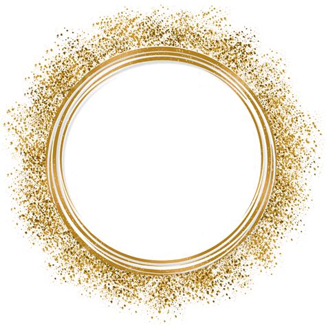 Marco De Salpicaduras De Círculo Dorado PNG dibujos Dorado Circulo