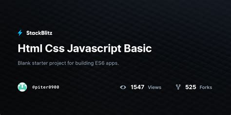 Html Css Javascript Basic Stackblitz