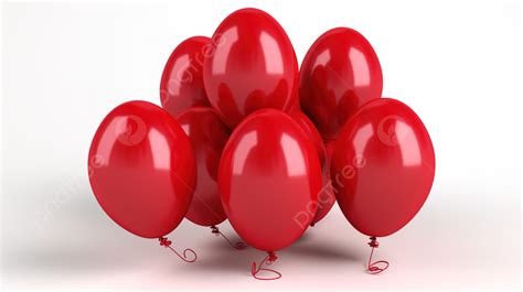Fondo Globos Rojos Rojos Juntos Animaci N D Aislado En Blanco Fondo