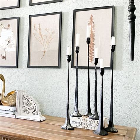 Cast Iron Taper Candle Holder Collection Set Of 3 Antique Farmhouse