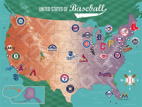 MLB USA Map Jigsaw Puzzle PuzzleWarehouse