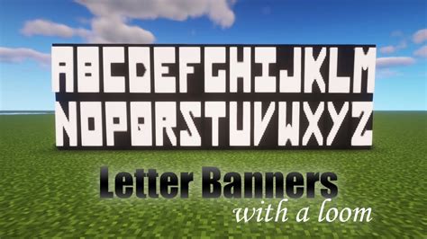 Minecraft How To Make Letter Banners Youtube