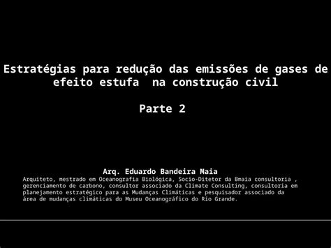 PPT Estrat é gias para redu ç ão das emissões de gases de efeito