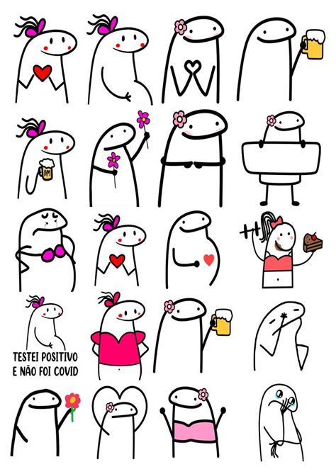 Pack digitial grátis flork figurinhas engraçadas